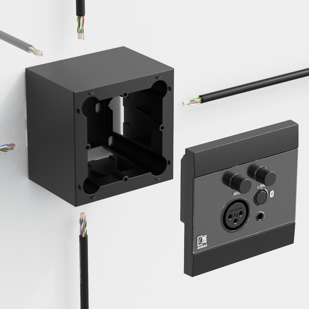 Audac veggboks til WP & DWP serien SORT Veggboks til WP, NWP & DWP ...