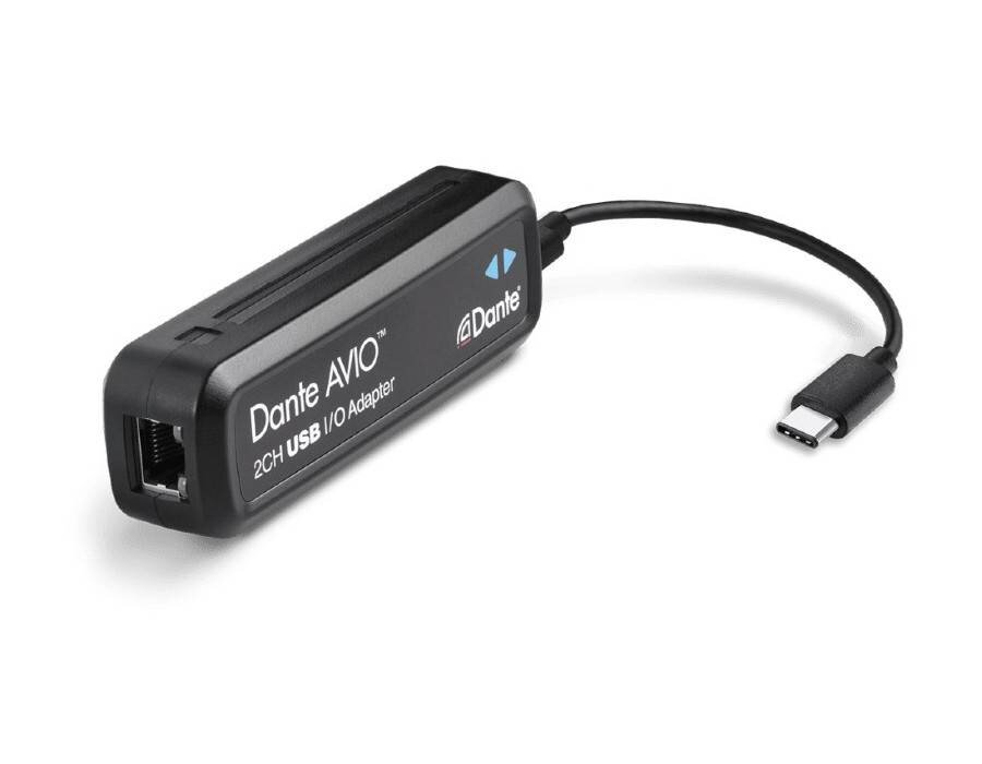 Audinate Dante AVIO USB-C 2ch adapter Dante USB-C adapter 2x2 adapter ...